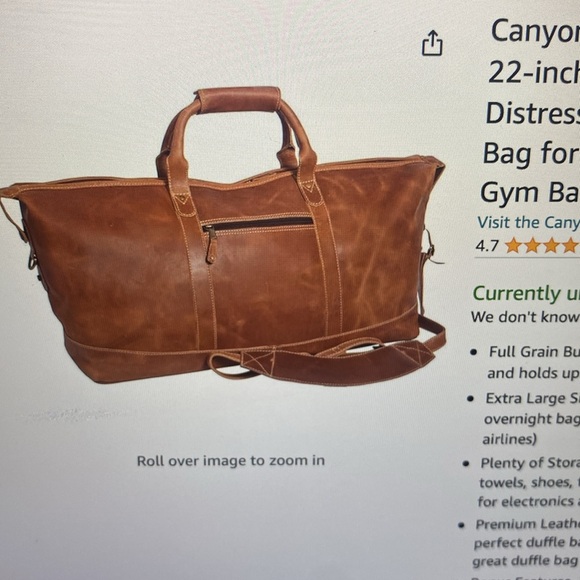canyon outback | Bags | Canyon Outback Leather 22 Duffel Bag | Poshmark